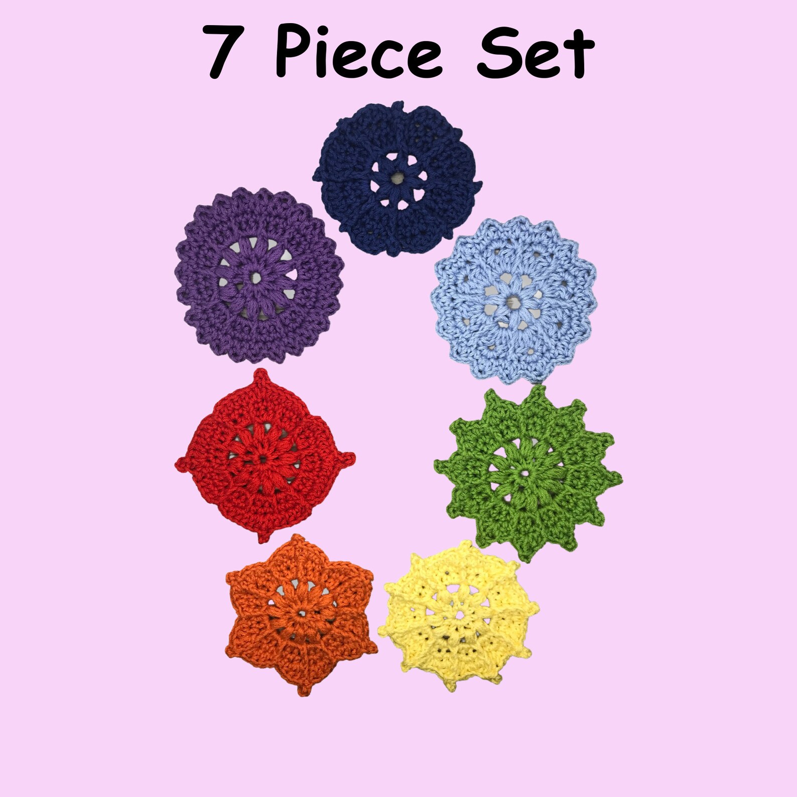 Chakra Meditation Set Cotton Chakra Set 7 Piece Chakra Set - Etsy