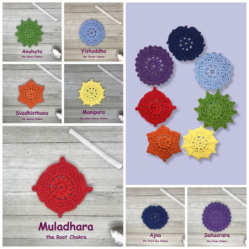 Chakra Meditation Set Cotton Chakra Set 7 Piece Chakra Set - Etsy