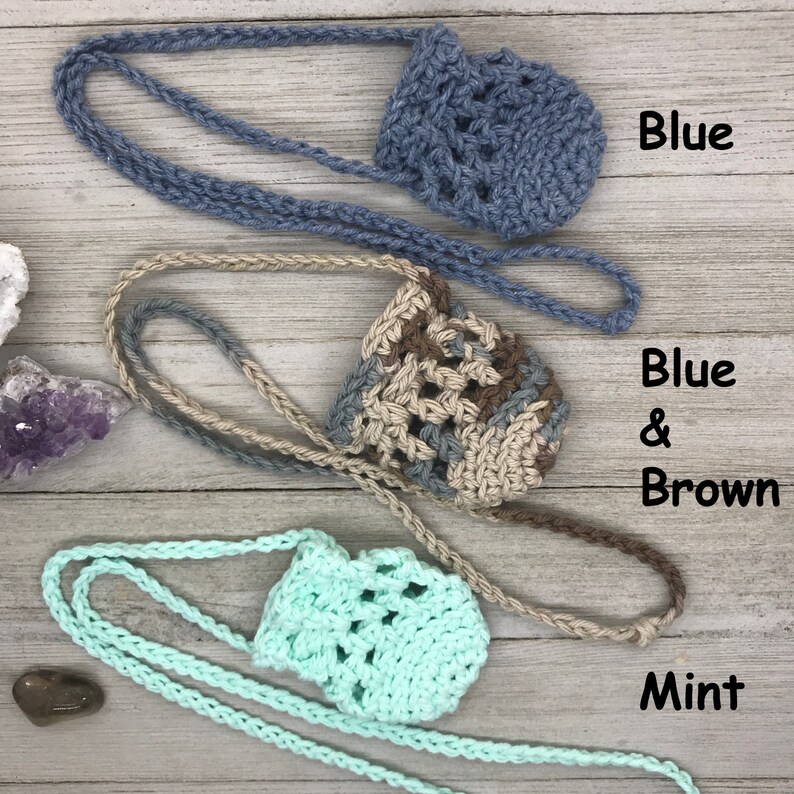 Drawstring Crystal Pouch Necklace Healing Crystal Pouch | Etsy