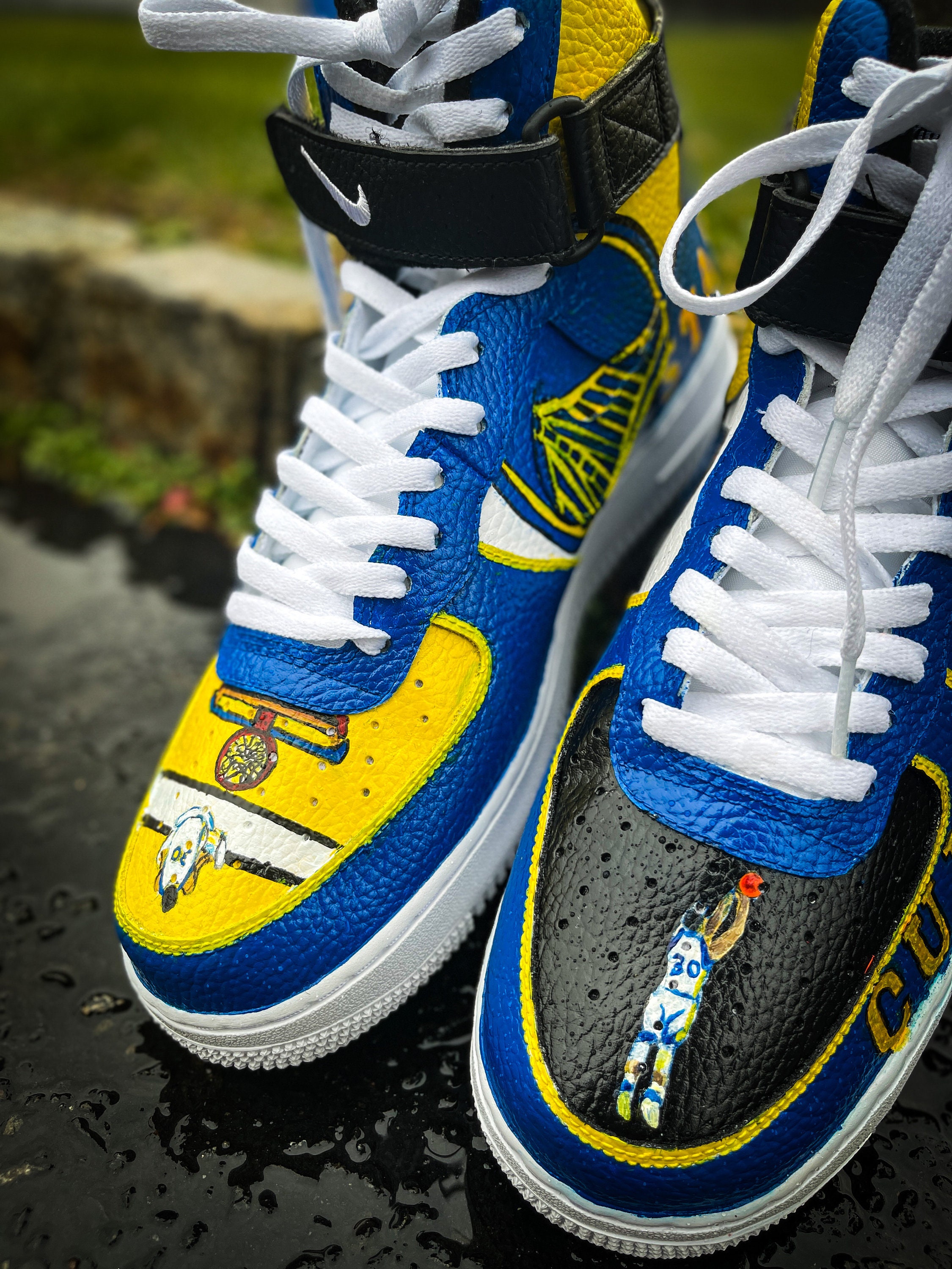 Golden State Warrior, Custom AF1, Custom Shoes, Hand Painted Shoes ...
