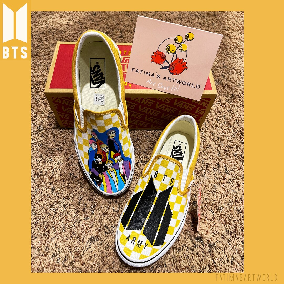 BTS Hand Painted Vans, BTS Shoes, Kpop Vans, BTS Kpop Vans, K-pop Merch ...