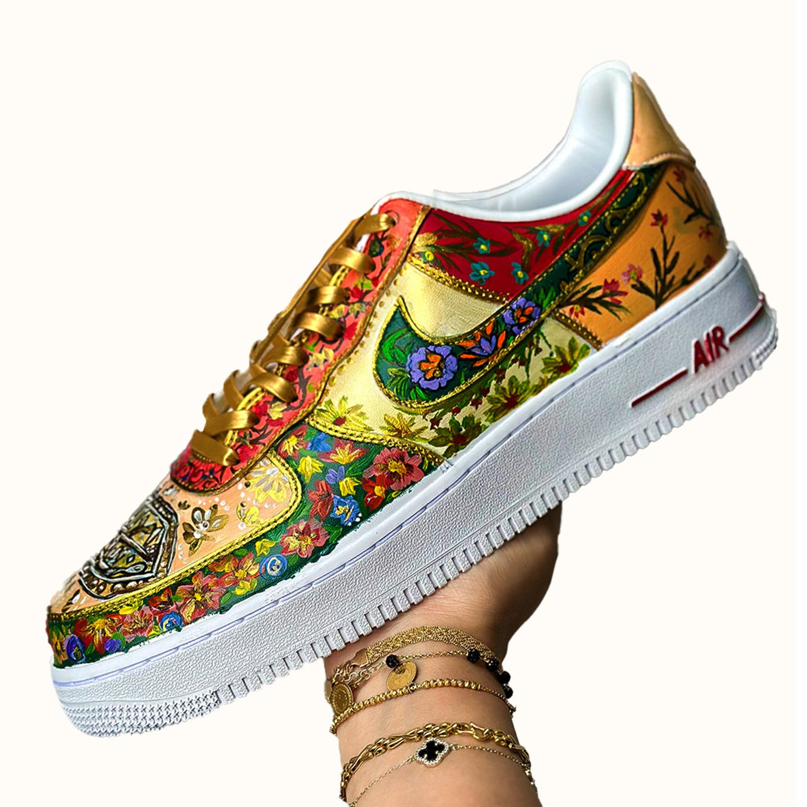 Mughal Art, Nike AF1, Custom AF1, Custom Shoes, Hand Painted Shoes ...