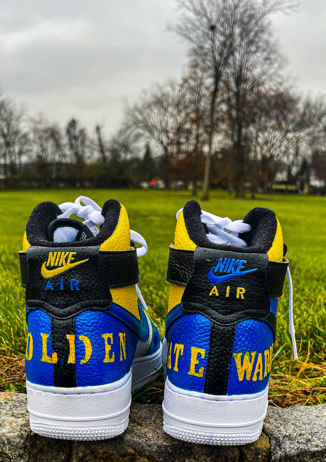 Golden State Warrior, Custom AF1, Custom Shoes, Hand Painted Shoes ...