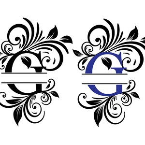 Split Letter G for SVG DXF, Fcm, Cut File for Cricut, Silhouette, 1 ...