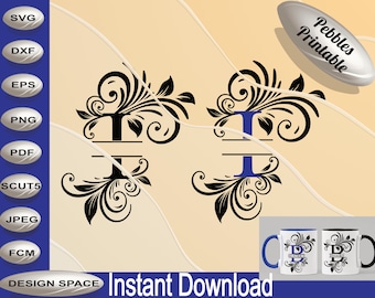 SPLIT MONOGRAM SVG Split Font Svg Regal Split Font Svg - Etsy