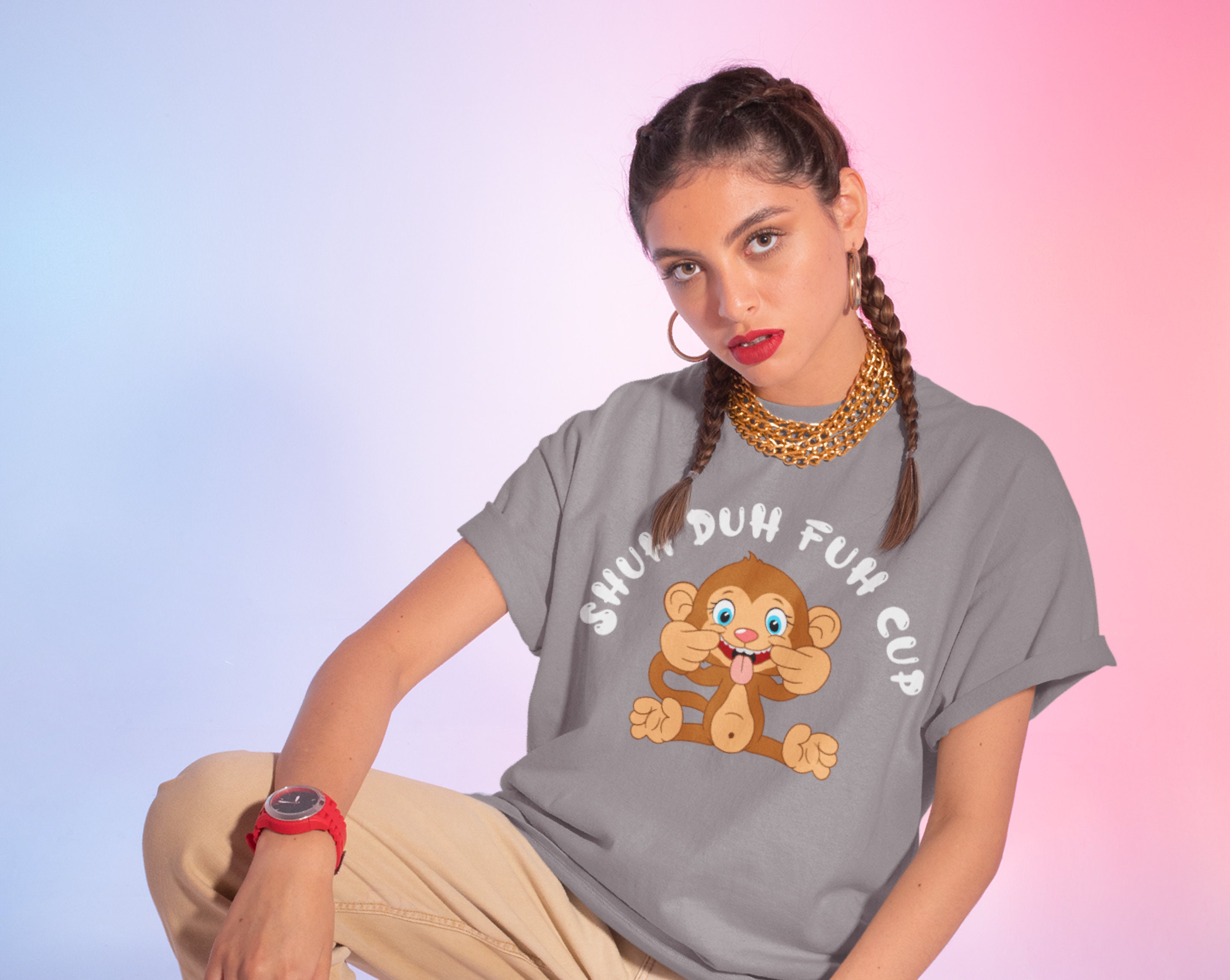 Monkey SVG Shuh Duh Fuh Cup Funny Quote Rude Quote SVG | Etsy