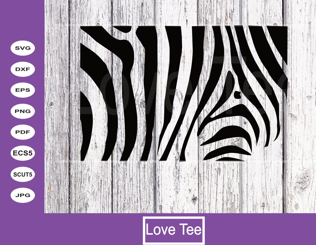 Zebra Print Cut File SVG, DXF, PNG Image for Vinyl, Stickers, Laser Cut ...