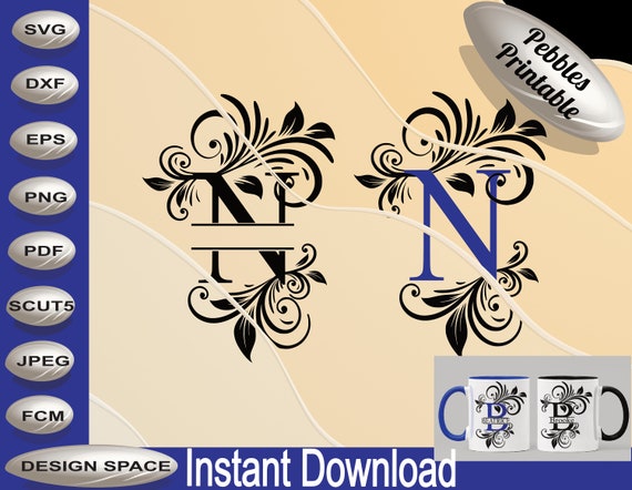 Split Letter N for SVG DXF Fcm Cut File for Cricut - Etsy Finland