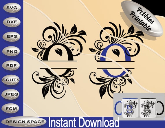 Split Letter O for SVG DXF Fcm Cut File for Cricut | Etsy