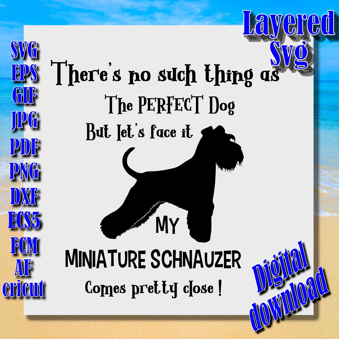 Miniature Schnauzer Fun Quote Svg Cutfile for Cricut - Etsy