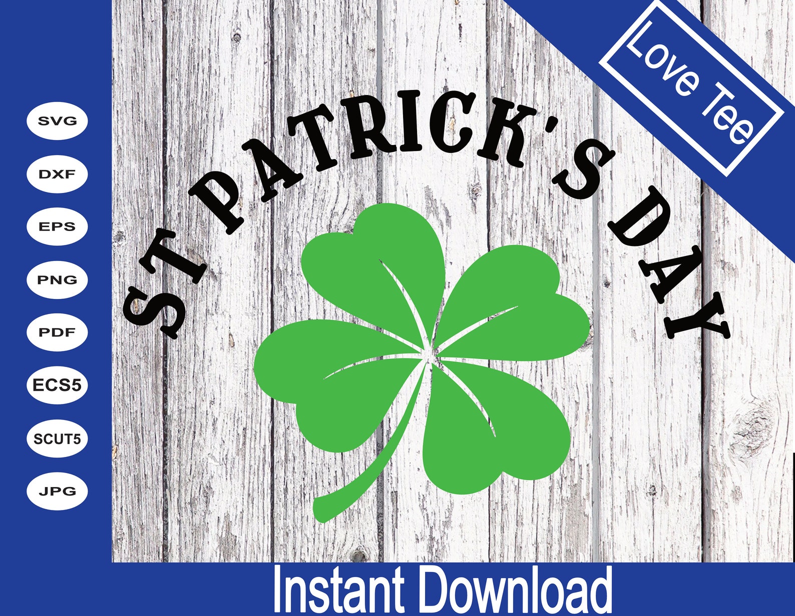 St Patricks Day SVG Clover Cut Files, Shamrock Svg, Clover Svg, , Logo ...