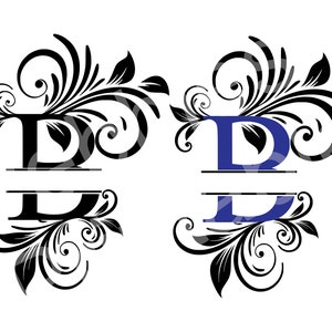 Split Letter B for SVG DXF, Fcm, Cut File for Cricut, Silhouette, 1 ...