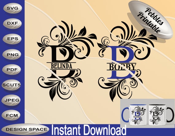 Split Letter B for SVG DXF Fcm Cut File for Cricut | Etsy