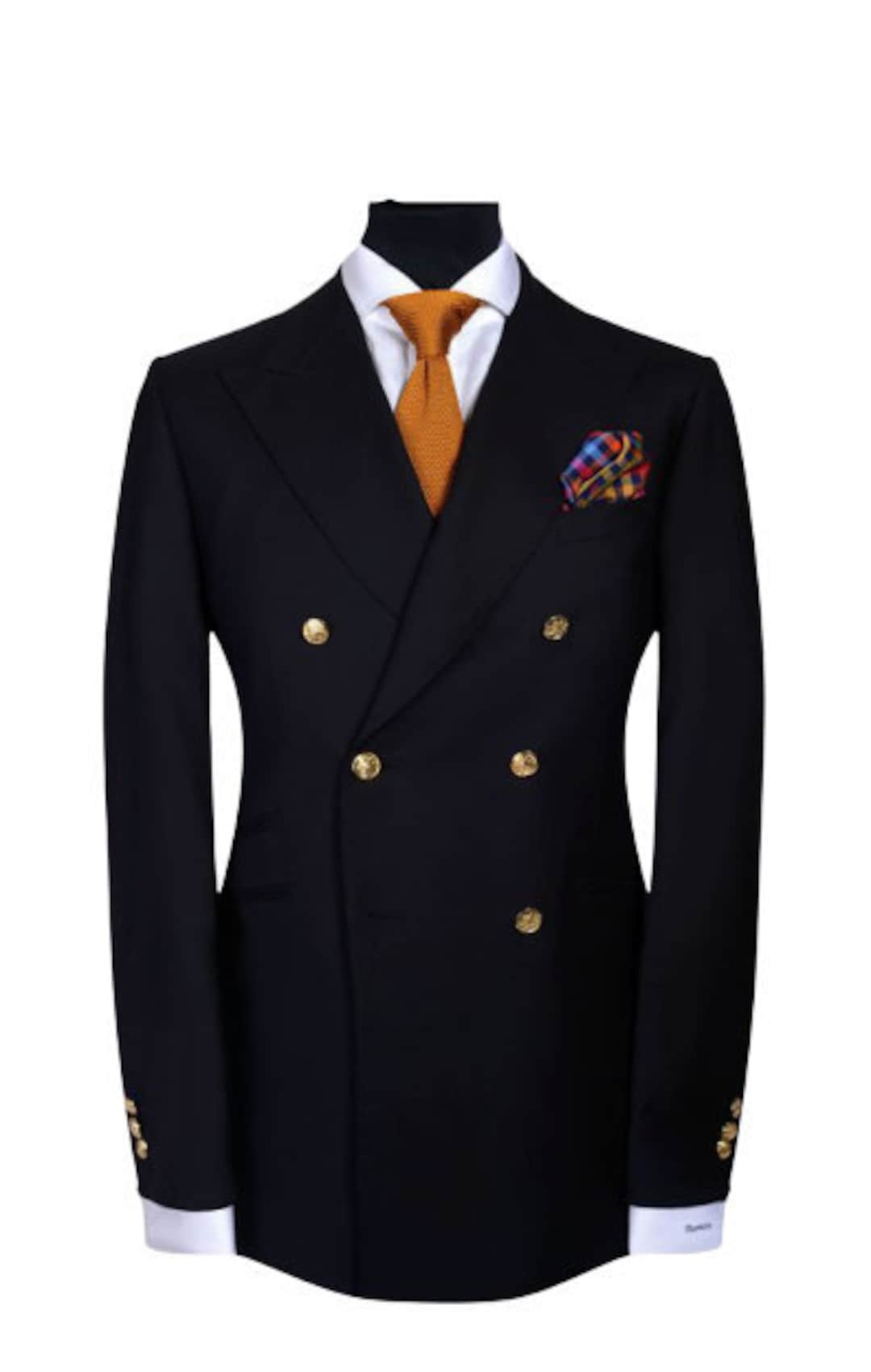 Buy Men Double Breasted Coat, Black Double Breasted Blazer, Office ...