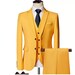 Men Yellow Suit 3 Piece Formal Fashion Elegant Slim Fit Party Wear Prom ...