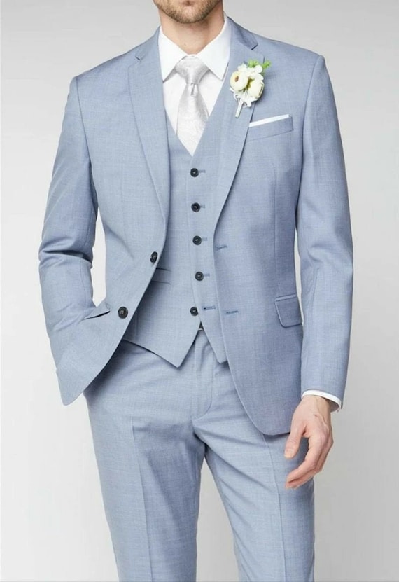 White And Light Blue Tuxedo