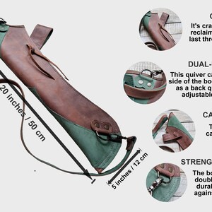 Leather BACK Quiver With Belt Loop Easy Change as Hip Quiver - Etsy