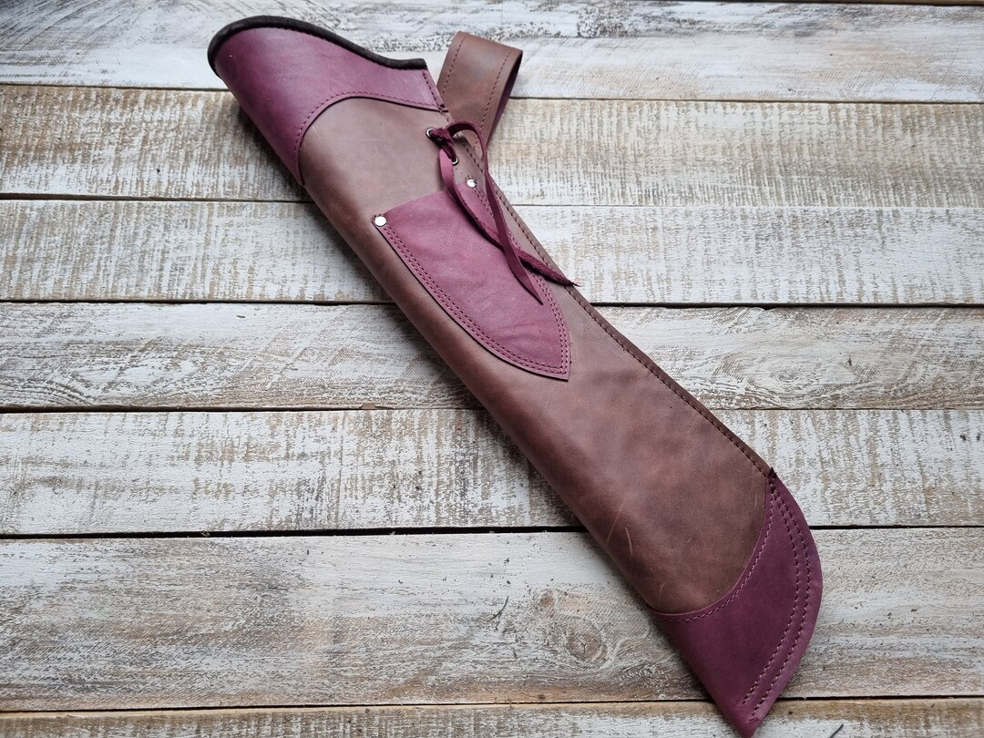 Leather SIDE Quiver With Pocket for Knife - Etsy