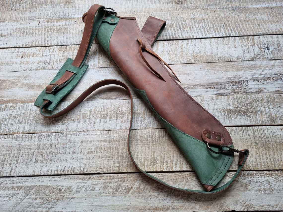 Leather BACK Quiver With Belt Loop Easy Change as Shoulder - Etsy