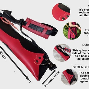 Leather Archery BELT QUIVER and ARMGUARD - Add a Strap and Change as Shoulder Quiver - Etsy