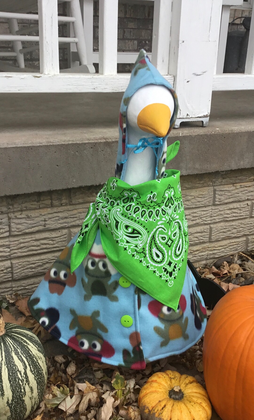 Cowboy Frogs and Bandana Western Concrete Lawn Large Goose Clothing ...