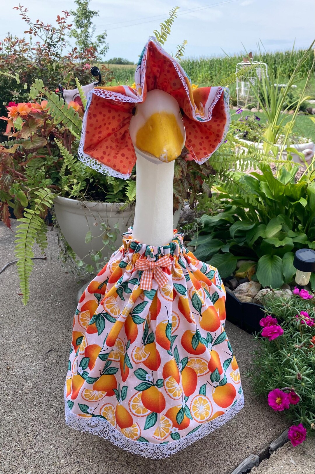 Oranges Citrus Spring Summer Dress With Bonnet Outfit Large Concrete ...