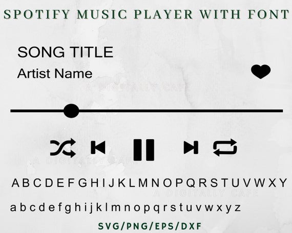 Spotify Music Player with Font Digital File for DIY Projects | Etsy