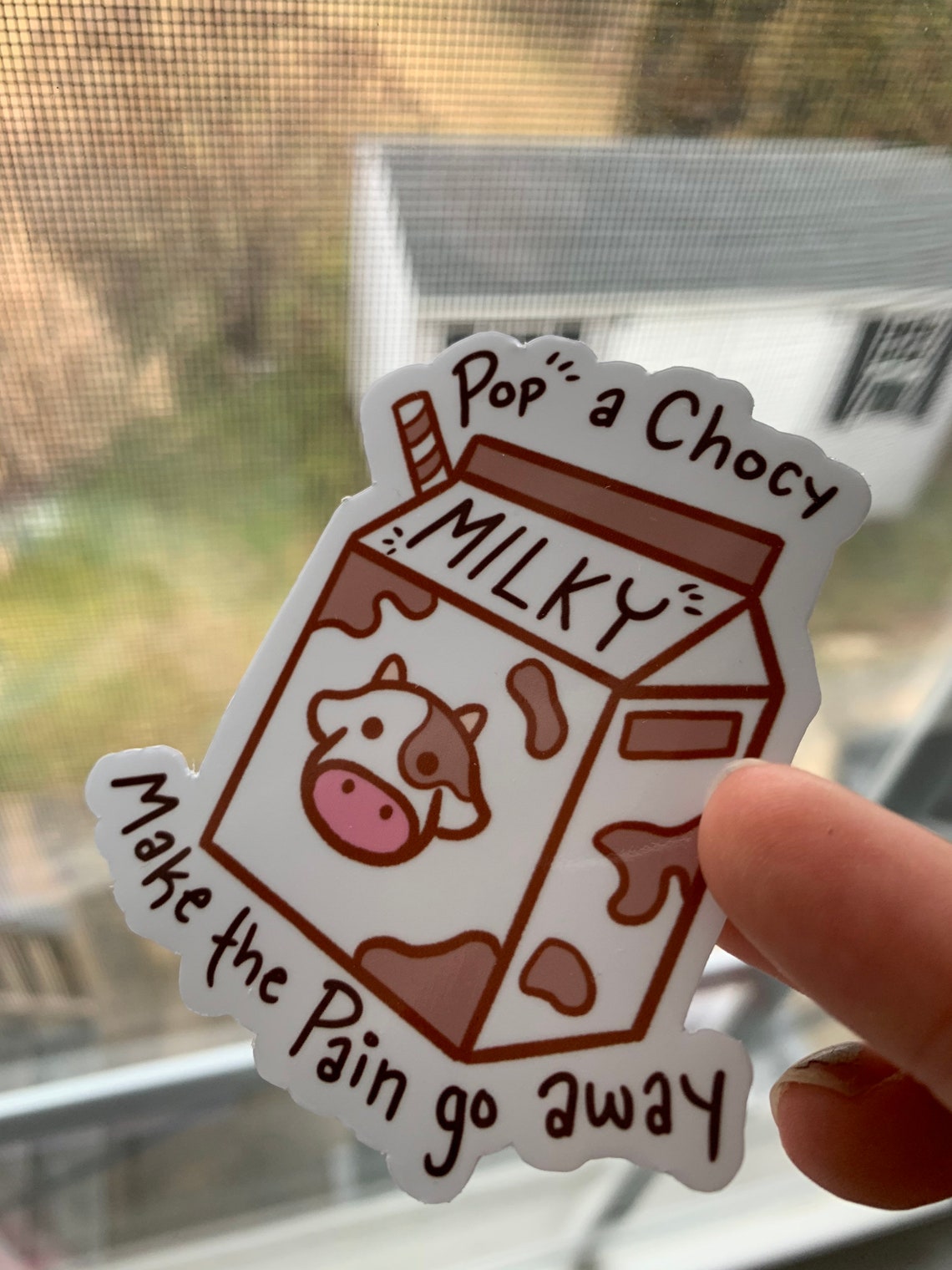 Funny Chocolate Milk Sticker Waterproof Vinyl Cow Sticker - Etsy
