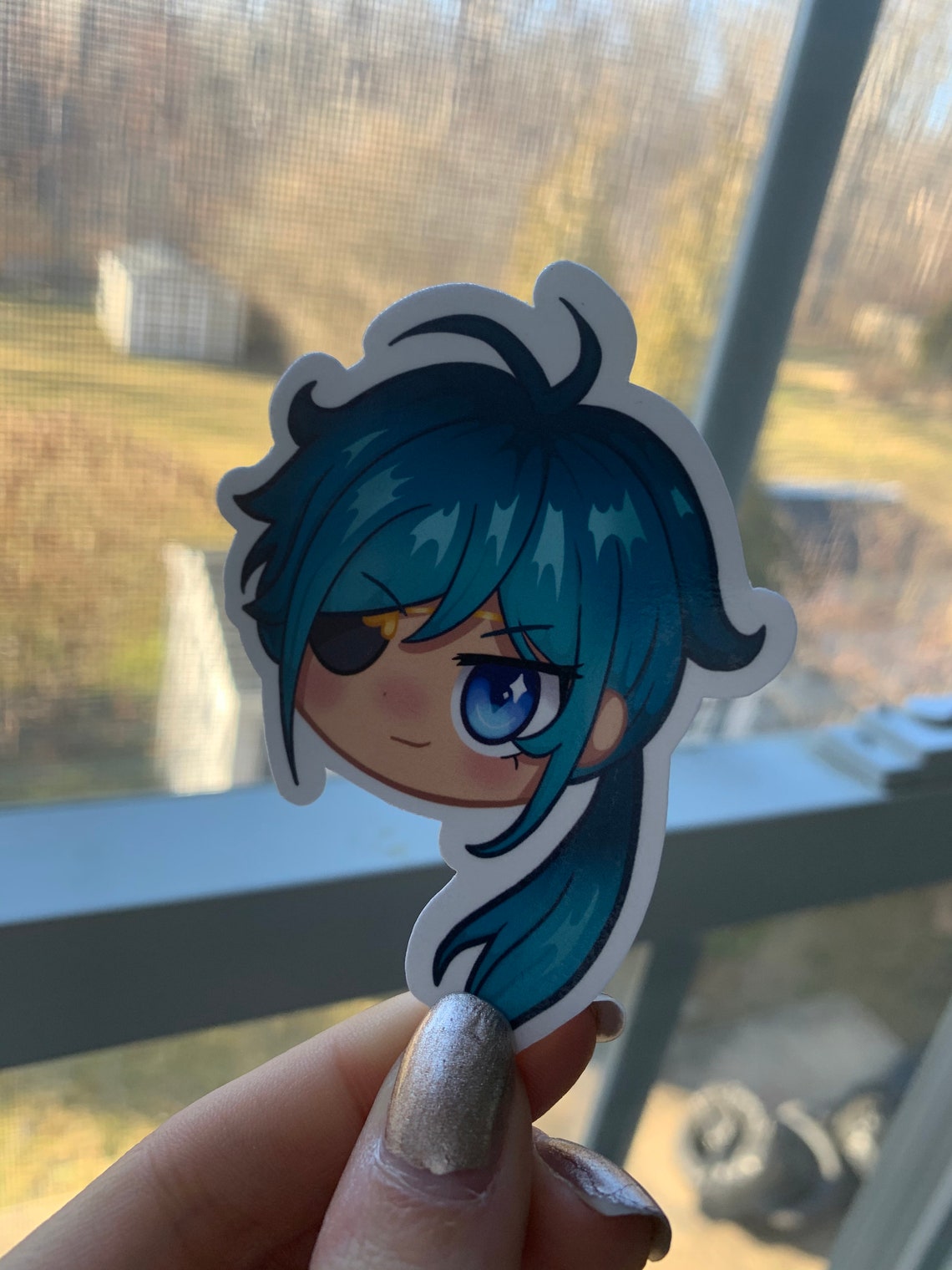 Kaeya Waterproof Sticker Genshin Impact Vinyl Sticker Chibi - Etsy