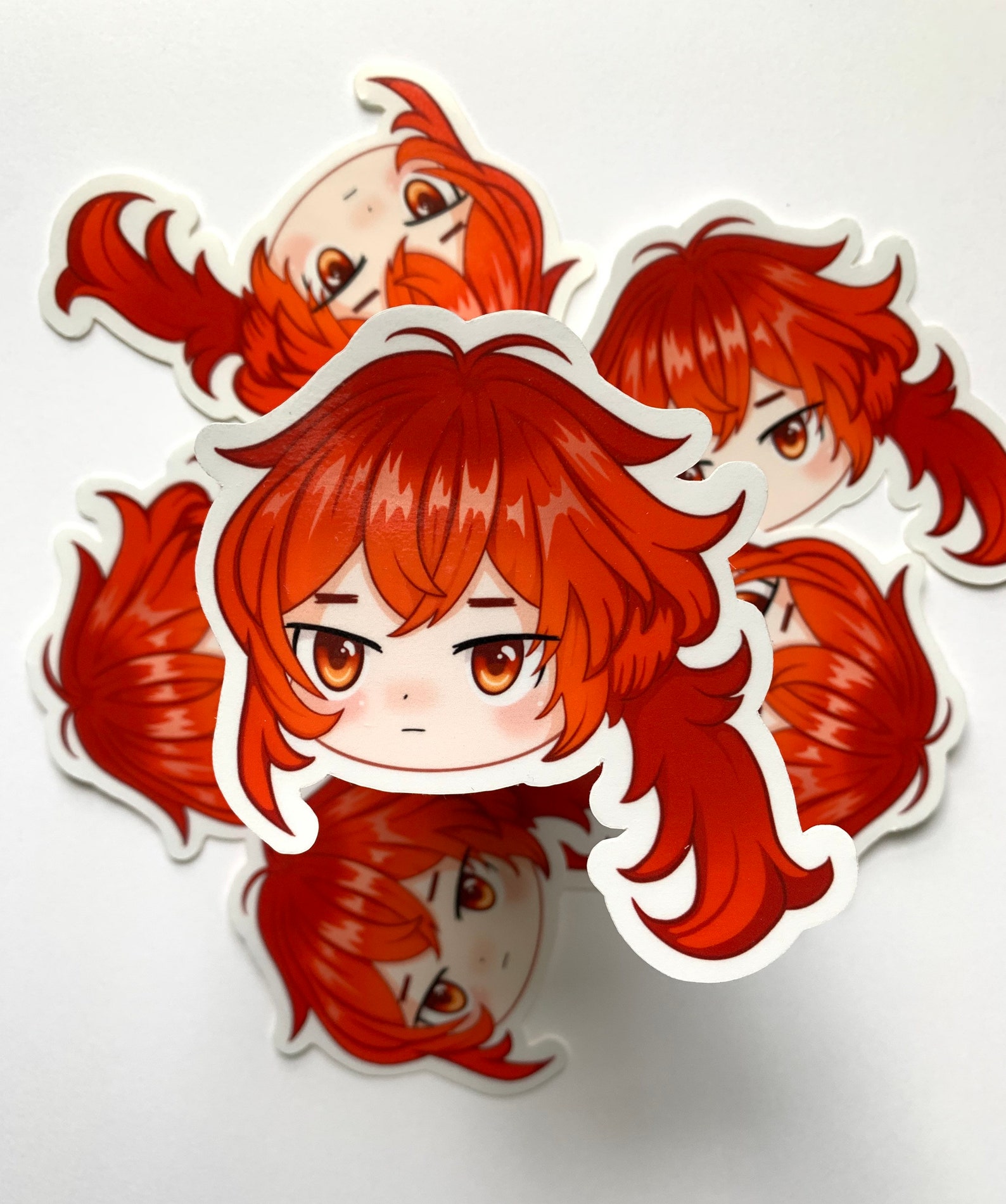 Diluc Waterproof Sticker Genshin Impact Waterproof Sticker - Etsy