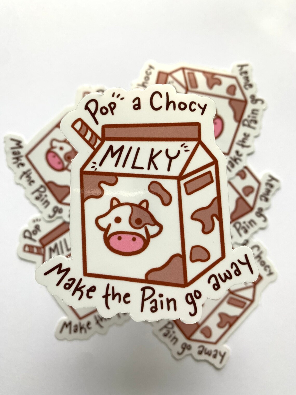 Funny Chocolate Milk Sticker Waterproof Vinyl Cow Sticker - Etsy