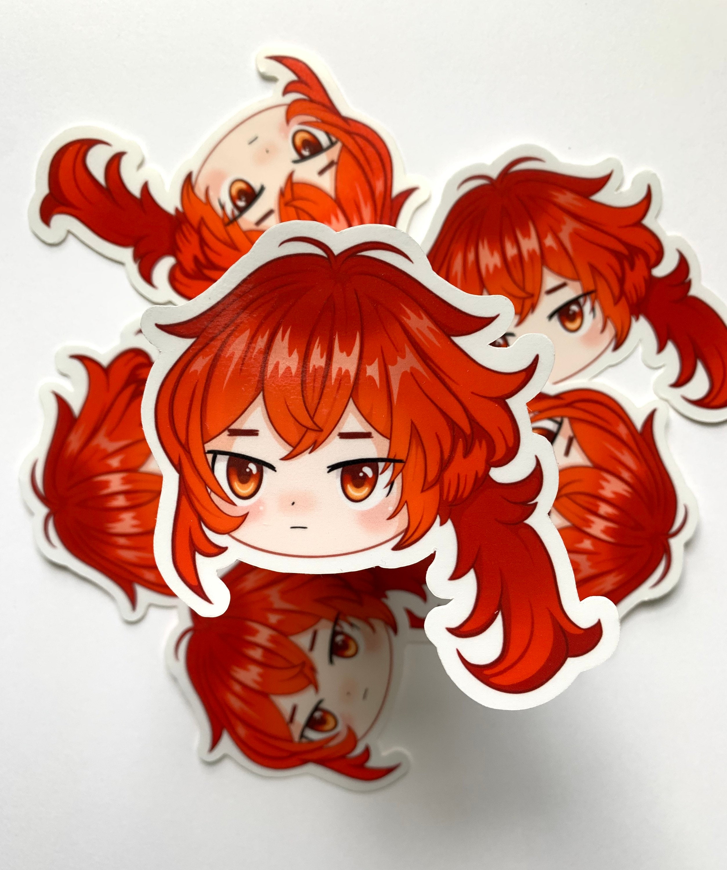 Kaeya Waterproof Sticker Genshin Impact Vinyl Sticker Chibi - Etsy