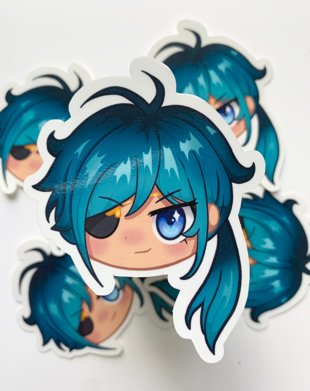 Kaeya Waterproof Sticker Genshin Impact Vinyl Sticker Chibi - Etsy