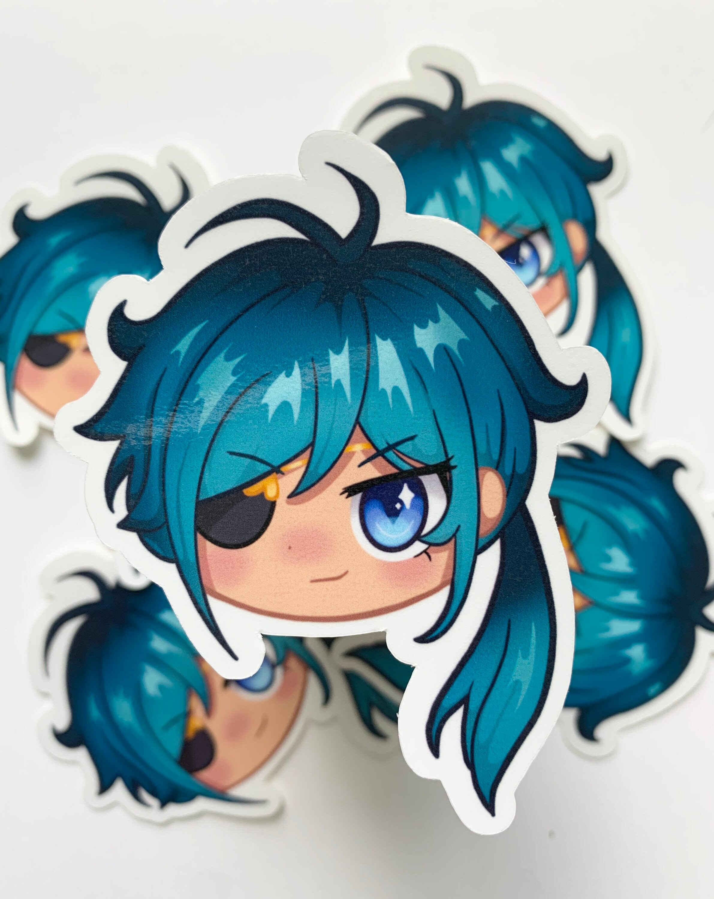 Kaeya Waterproof Sticker Genshin Impact Vinyl Sticker Chibi - Etsy