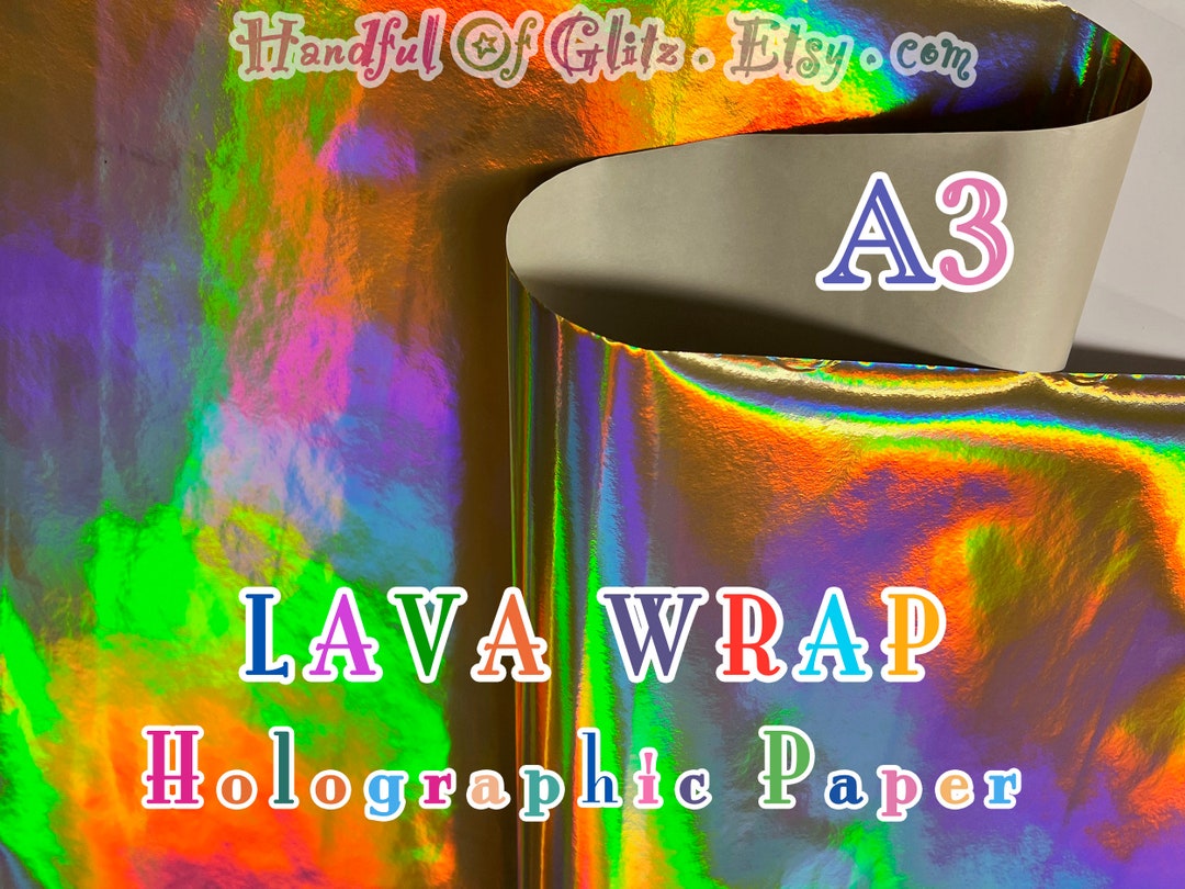 LAVA WRAP A3 Size Paper Sheets With Holographic, Iridescent, Color ...
