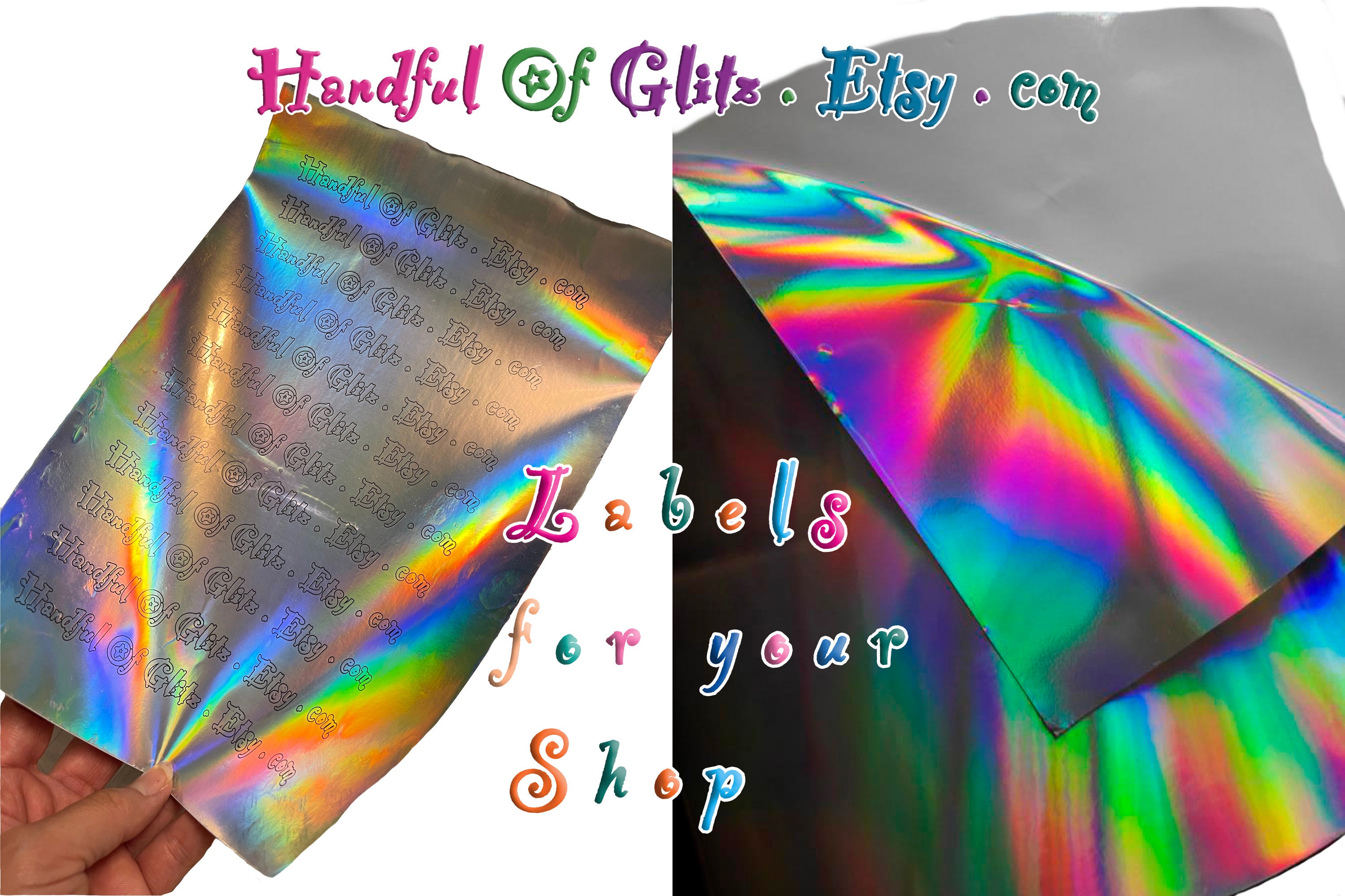 A4 Iridescent Self-adhesive Silver Holographic Vinyl Cold - Etsy
