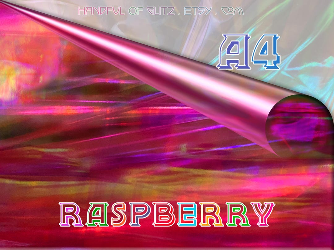 Dichroic RASPBERRY Mylar Sheet With Holographic, Iridescent Sheen ...