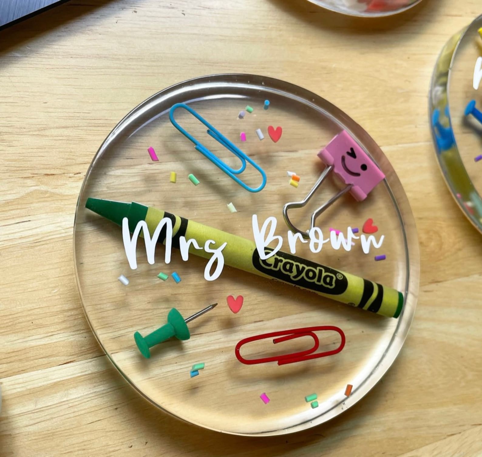 Personalised Resin Teacher Coaster/ Teacher Gift - Etsy UK