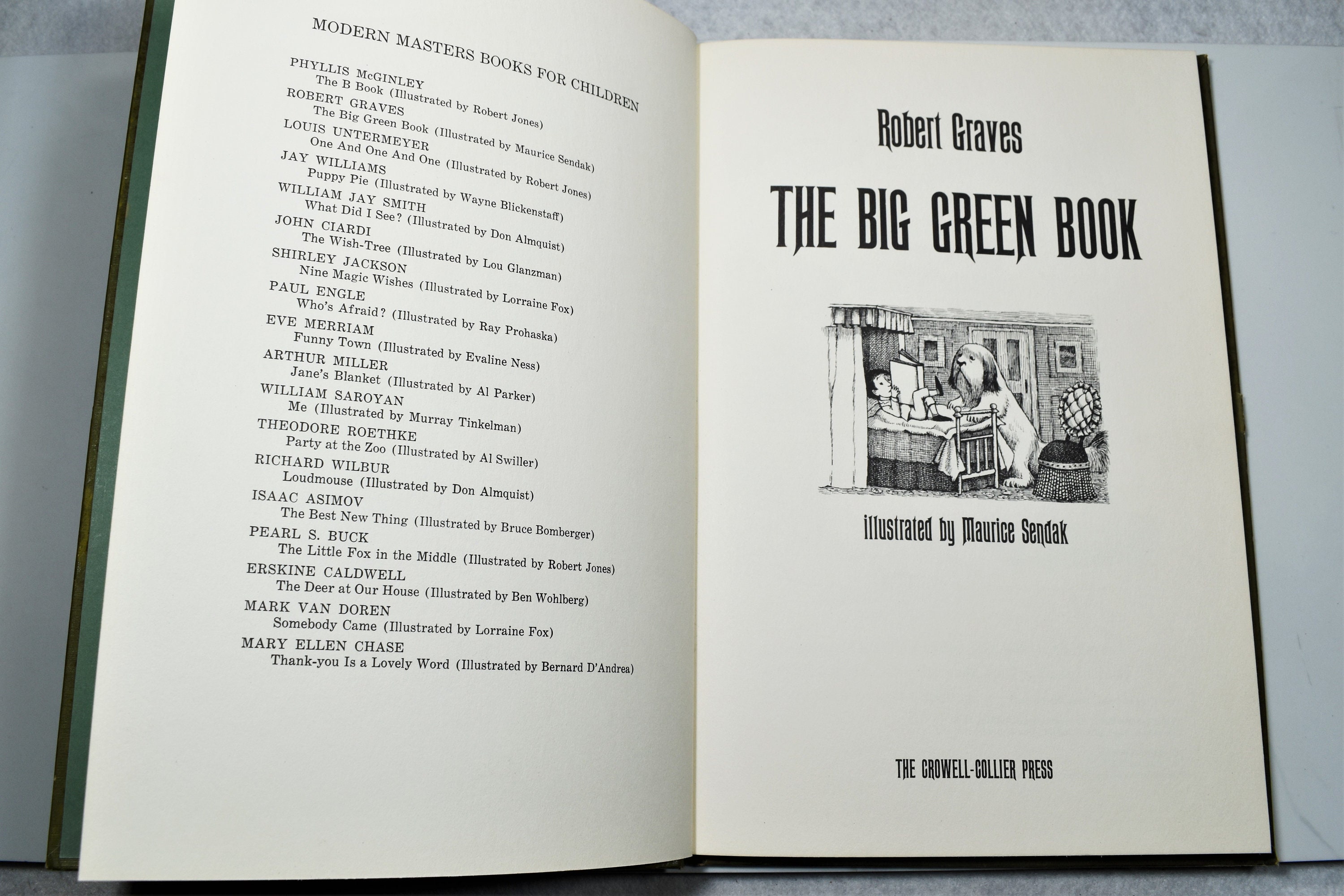 The BIG GREEN BOOK by Robert Graves, Illustrated by Maurice Sendak - Etsy