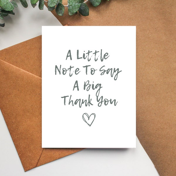 Mini Thank You Card - Etsy Canada