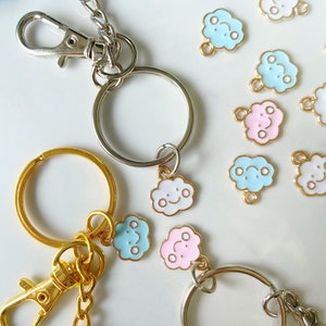 Cloud Keychain, Resin Handmade Custom Keychains, Initial Keyring - Etsy