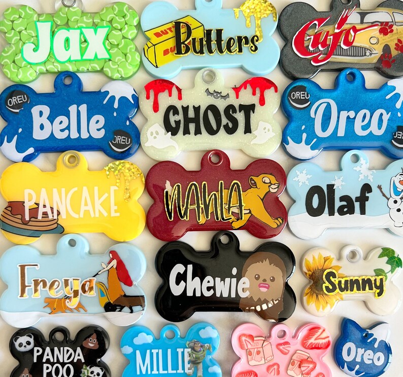 Custom Dog Tags Inspired by Animals Food Movies Etc - Etsy