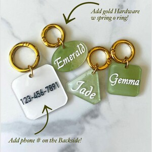 Emerald Pet Tag | Personalized Gem Dog Tag - Etsy