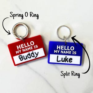 Hello My Name is Pet Tag | Custom Dog Tags | Hello Dog ID Tag - Etsy