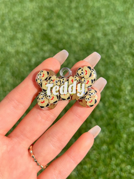 Teddy Bear Tag Resin Pet Tag - Etsy