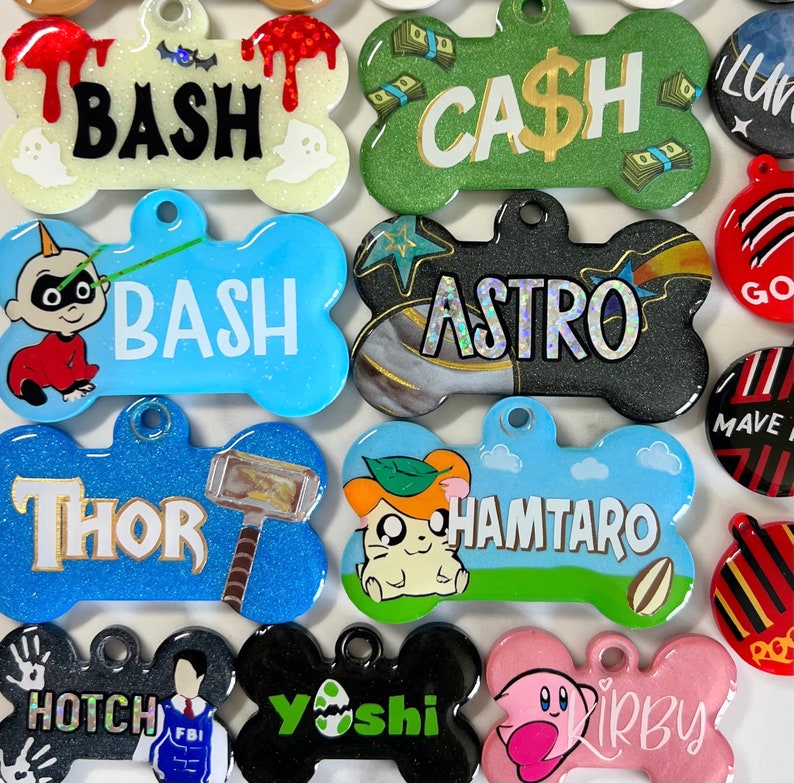 Custom Dog Tags Inspired by Animals Food Movies Etc - Etsy