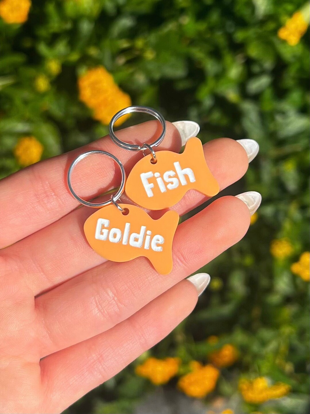 Custom Small Cat Tags, Fish Cat ID Tags, Engraved Cat Tag - Etsy