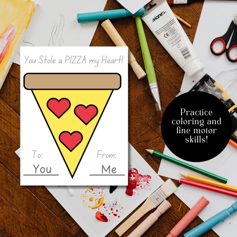 Valentines Day Pizza Craft Patterns Valentines Day Activities Bulletin ...