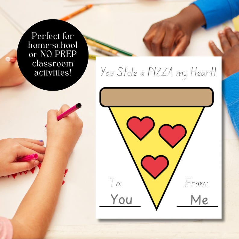 Valentines Day Pizza Craft Patterns Valentines Day Activities Bulletin ...