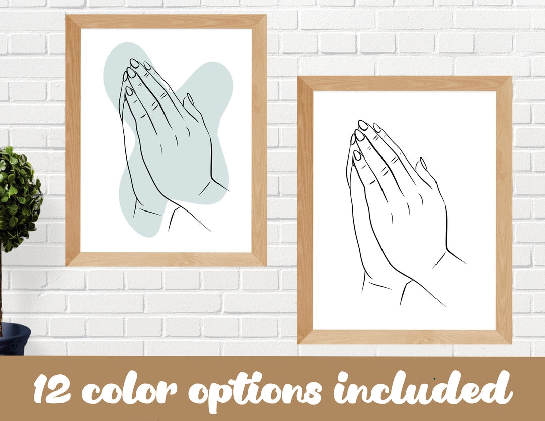 Praying Hands Wall Art, Religious Wall Art, Prayer Hands, Abstract Art ...